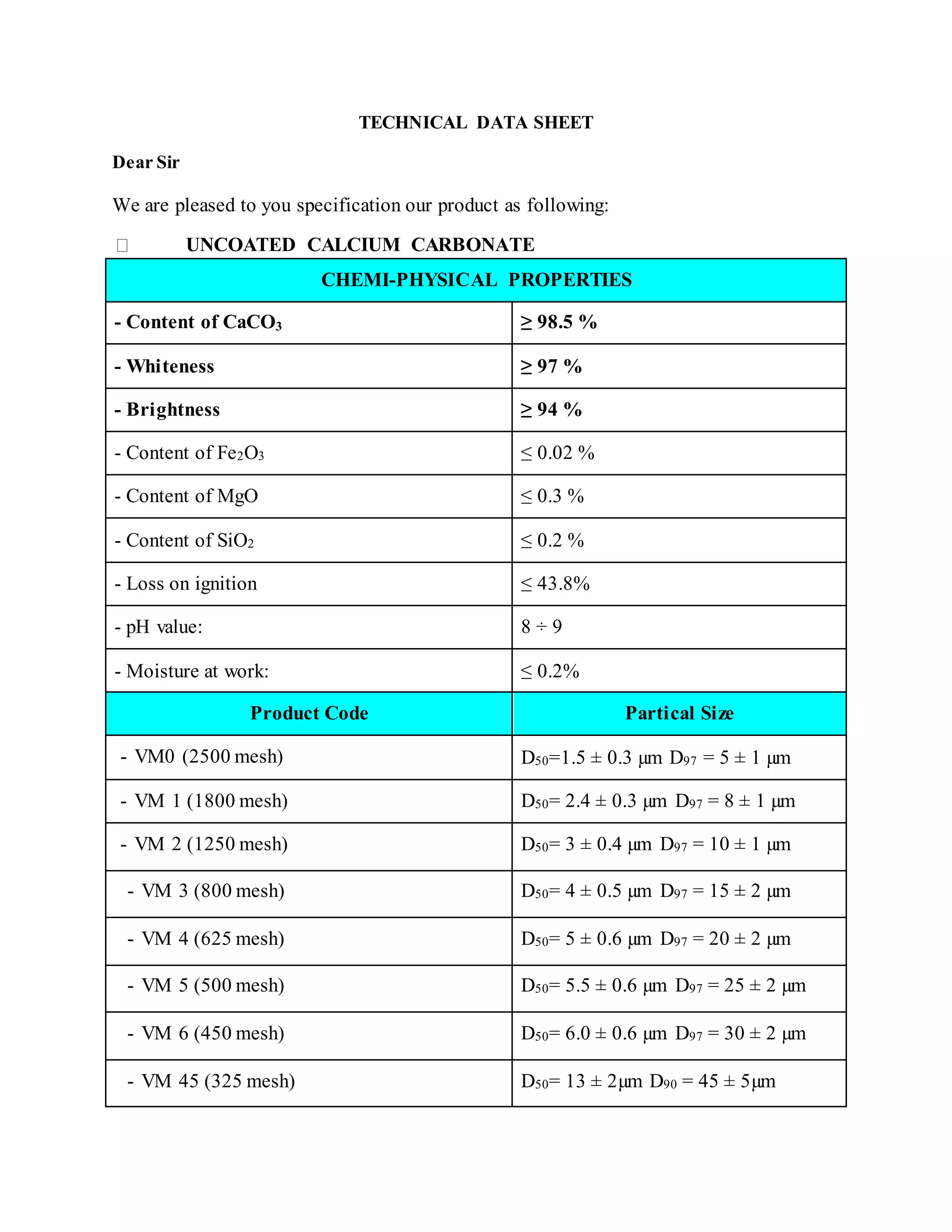 Techniacl data sheet PCC_GCC from VMPC in Vietnam | DOCX
