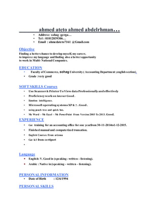 ahmed osman Cv | PDF