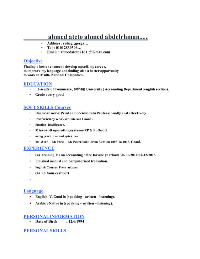 ahmed osman Cv | DOCX