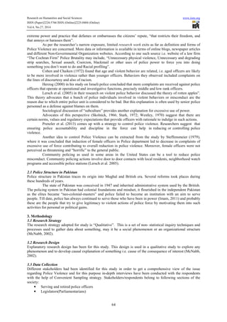 Police Violence in Pakistan-Forms and Justifications | PDF