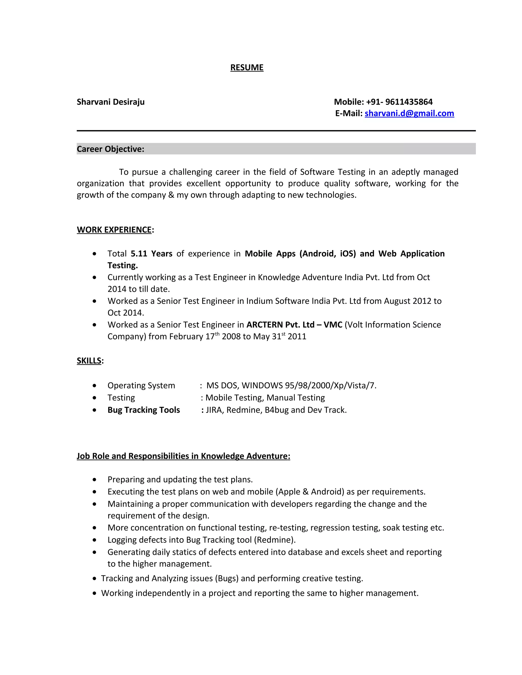 Resume_Sharvani | PDF