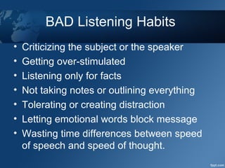 Bad Listening Skills
