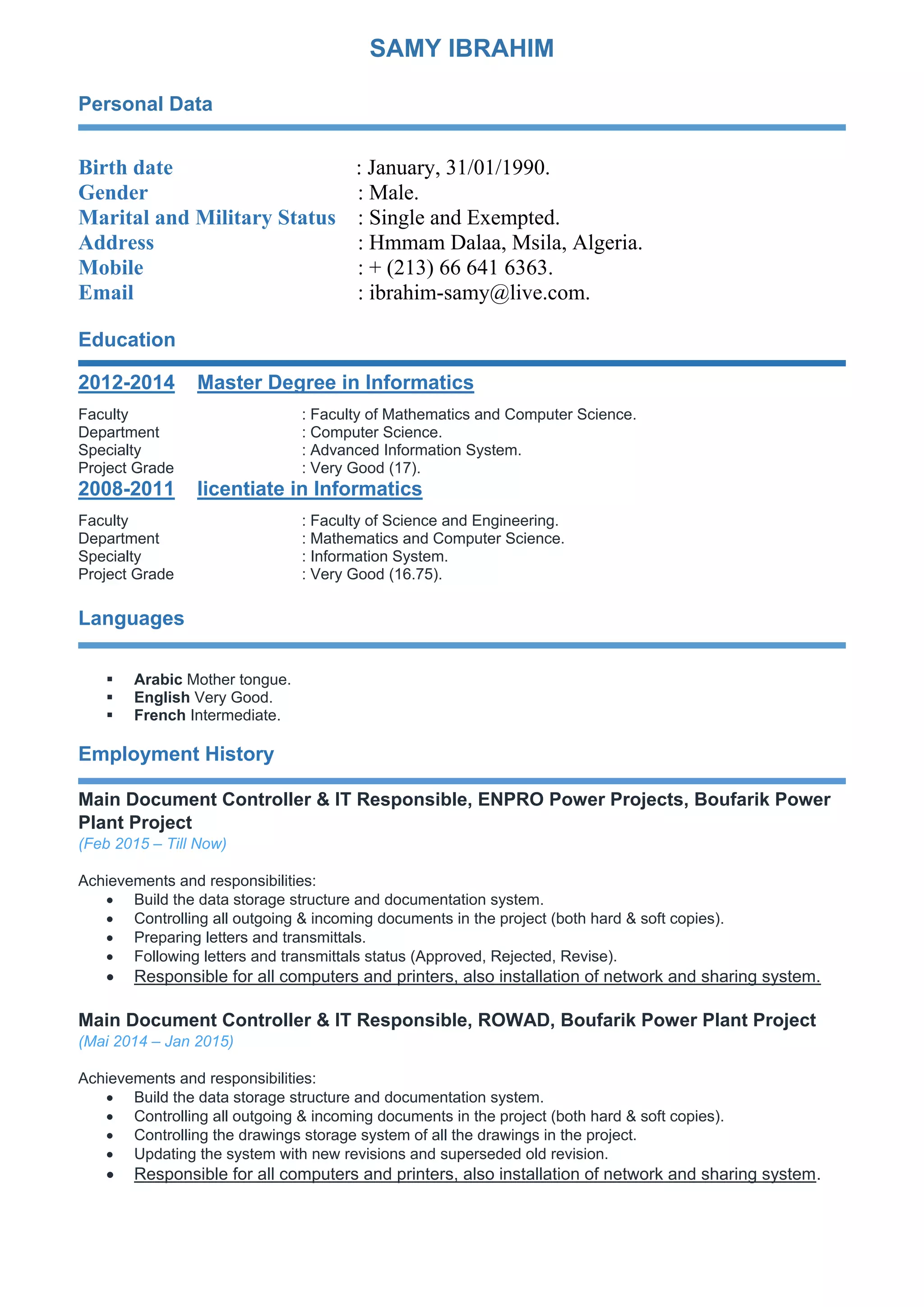 CV-Ibrahim Samy | PDF