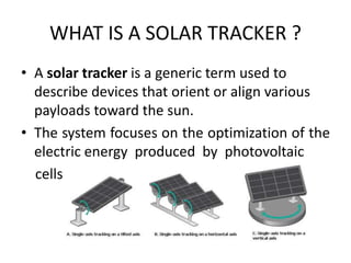 DESIGN AND DEVELOPMENT OF SUN TRACKER SOLAR POWER | PPTX