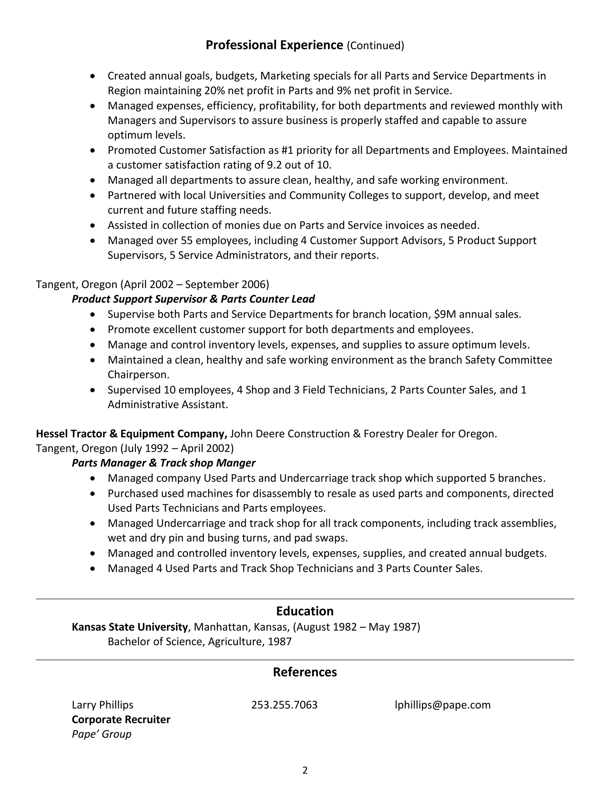 Michael M Poston Resume | PDF