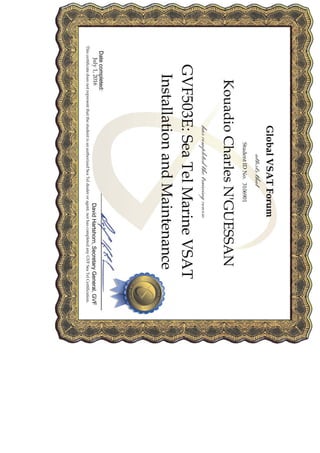 GVF503E Certificate | PDF