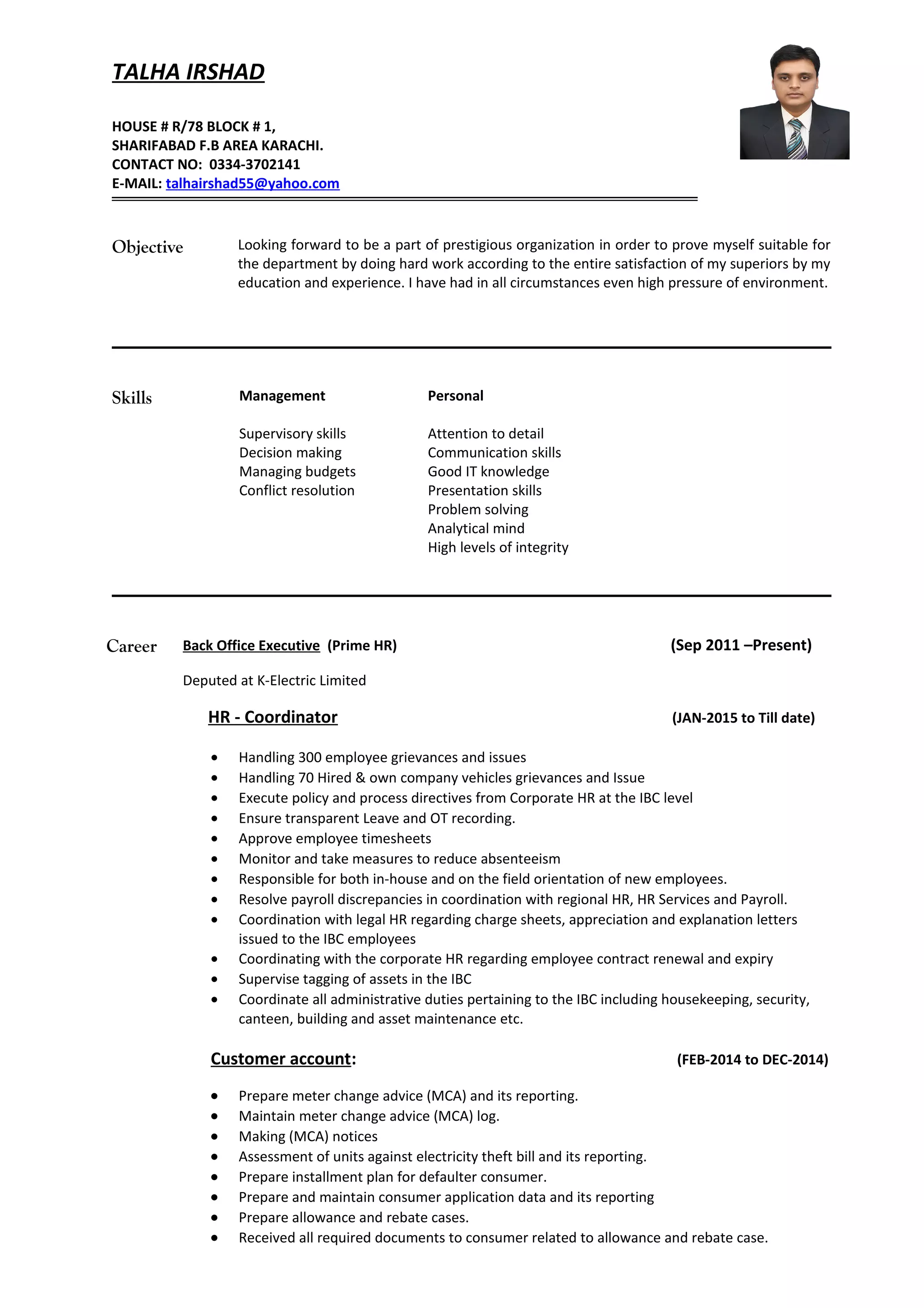 TALHA IRSHAD CV - Copy | DOC