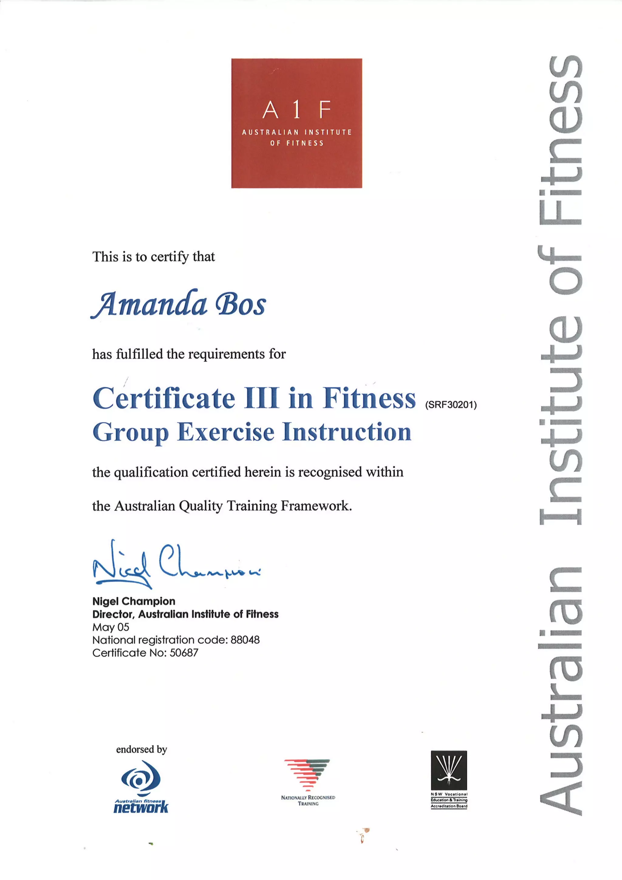 AIF Certificate III in Fitness | PDF
