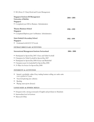Kelvin Lim CV | DOCX