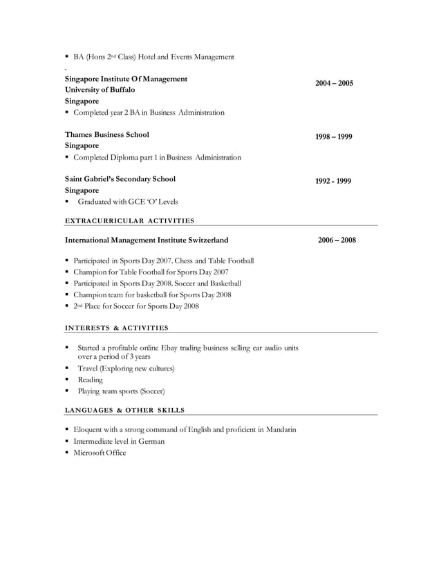 Kelvin Lim CV | DOCX | Business Administration | Business