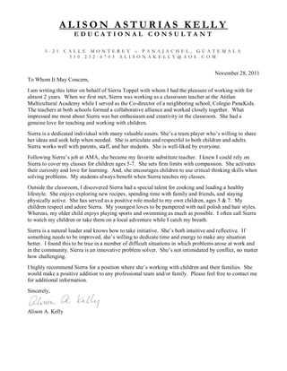 Alison letter | PDF | Parenting Children Aged 4-11 | Parenting