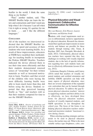 JVIB Smart Brailler May-June 2015 | PDF