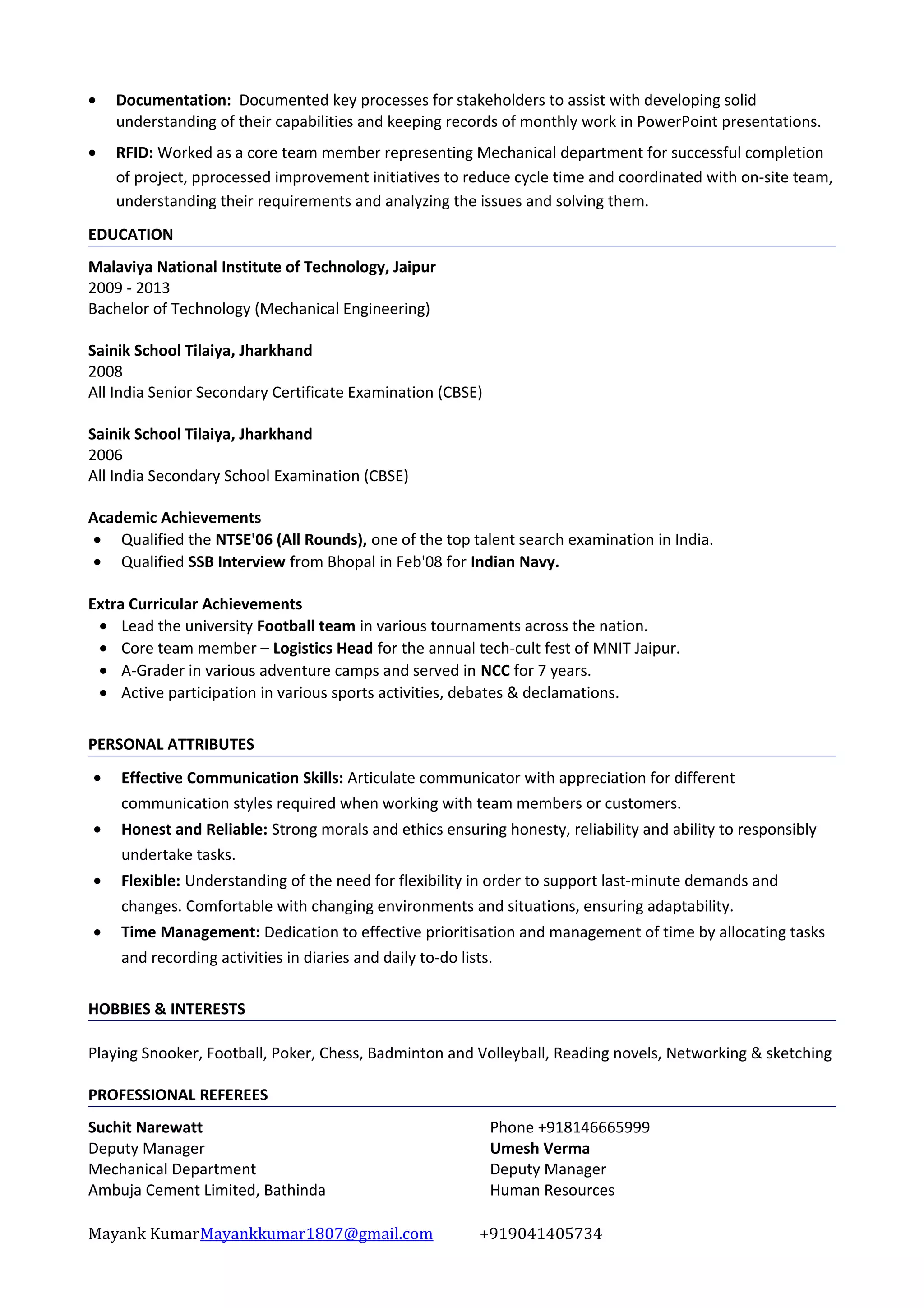 Mayank Resume | DOC