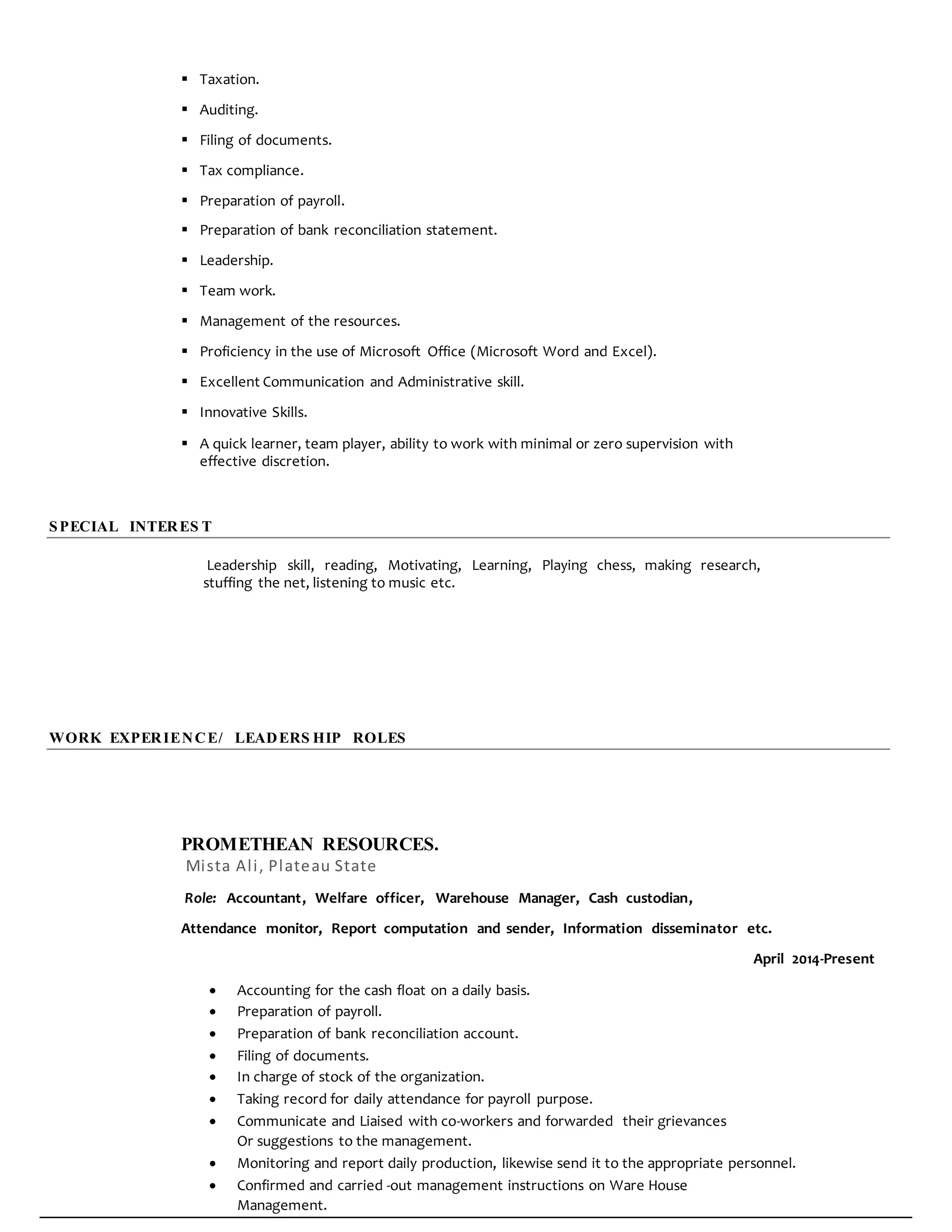 Dada Omotayo cv | DOCX