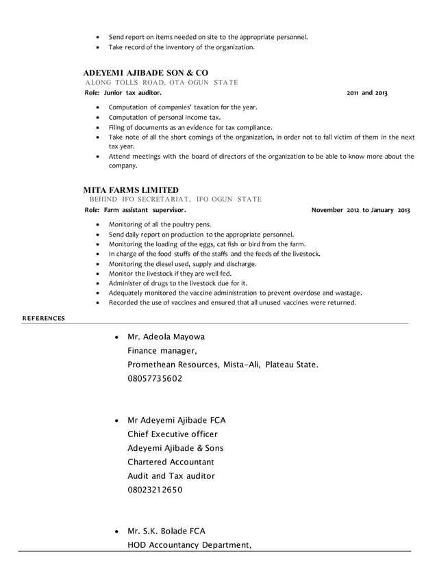 Dada Omotayo cv | DOCX