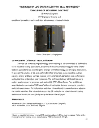 ABRAFATI 2015 OVERVIEW OF LOW ENERGY EB FOR INDUSTRIAL COATINGS 100915 ...