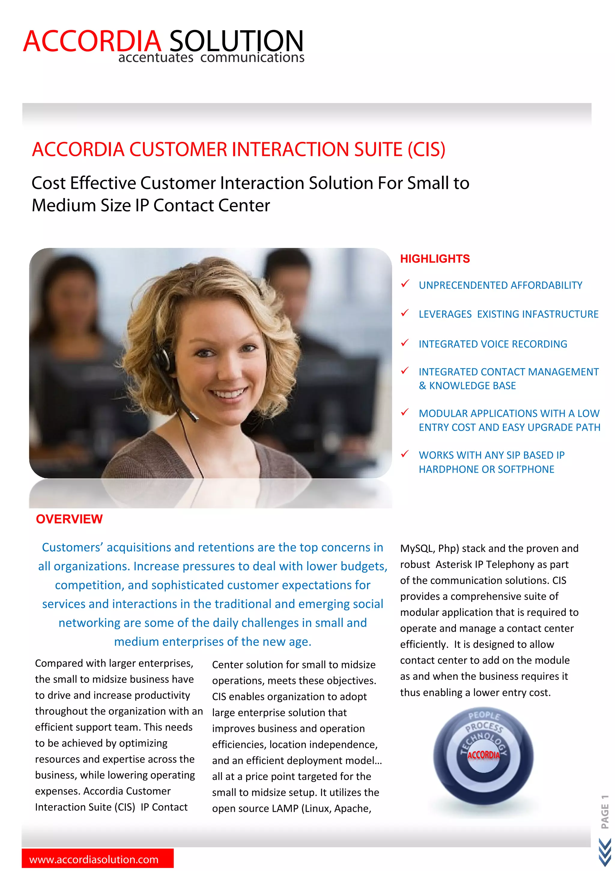 Accordia CIS Enterprise Brochure | PDF