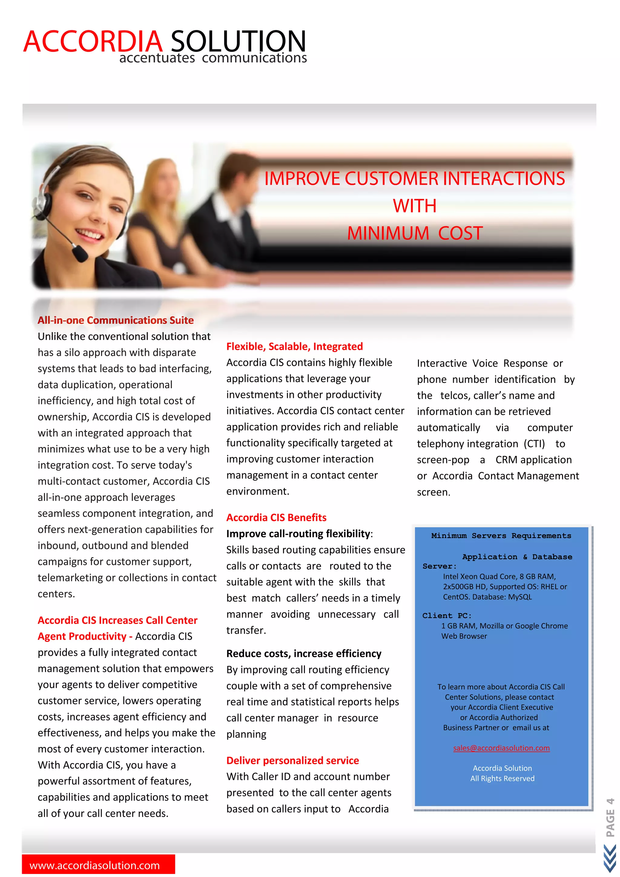 Accordia CIS Enterprise Brochure | PDF