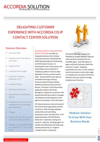 Accordia CIS Enterprise Brochure | PDF