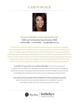 Caryn Black Listing Presentation | PDF