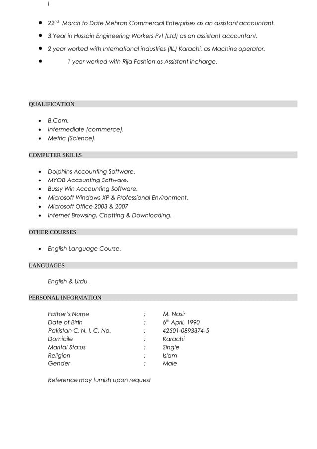 Fahim Cv | DOC