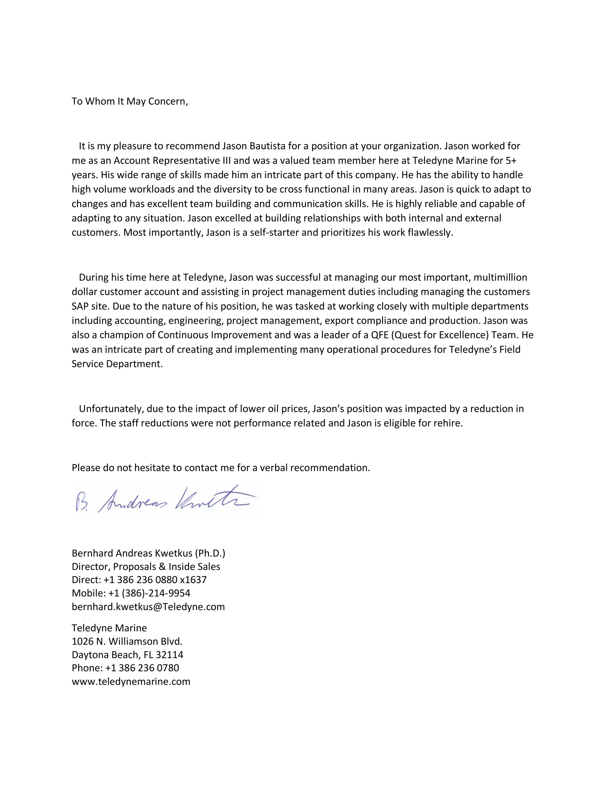Letter of recommendation | PDF