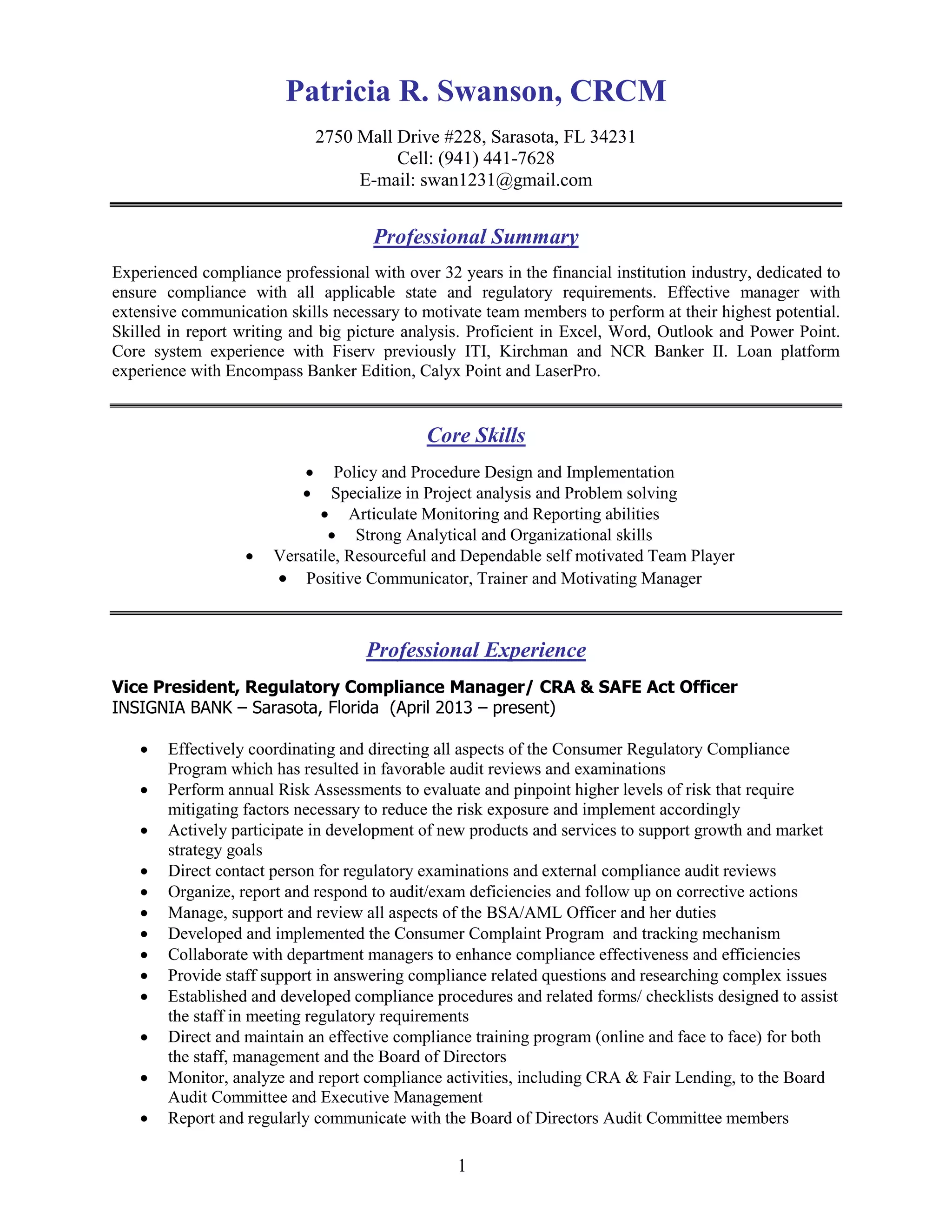 P. Swanson Resume | PDF