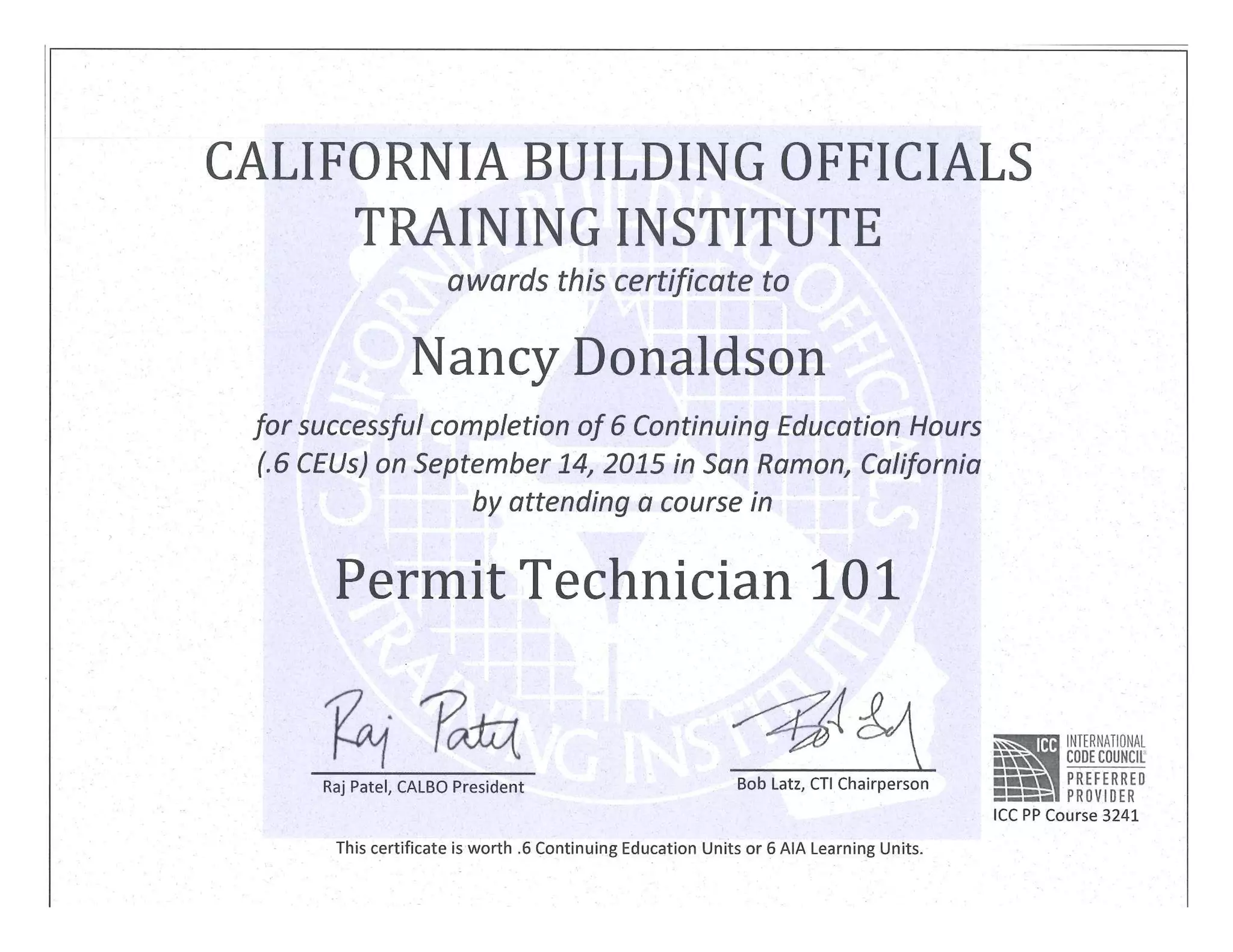 Permit Tech 101 San Ramon Cert | PDF