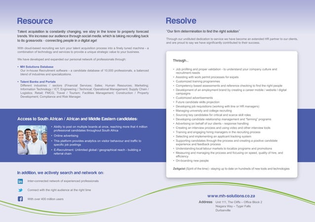 MH Solutions - Company Profile | PPT