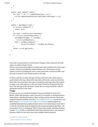 Tom White_ Consistent Hashing | PDF
