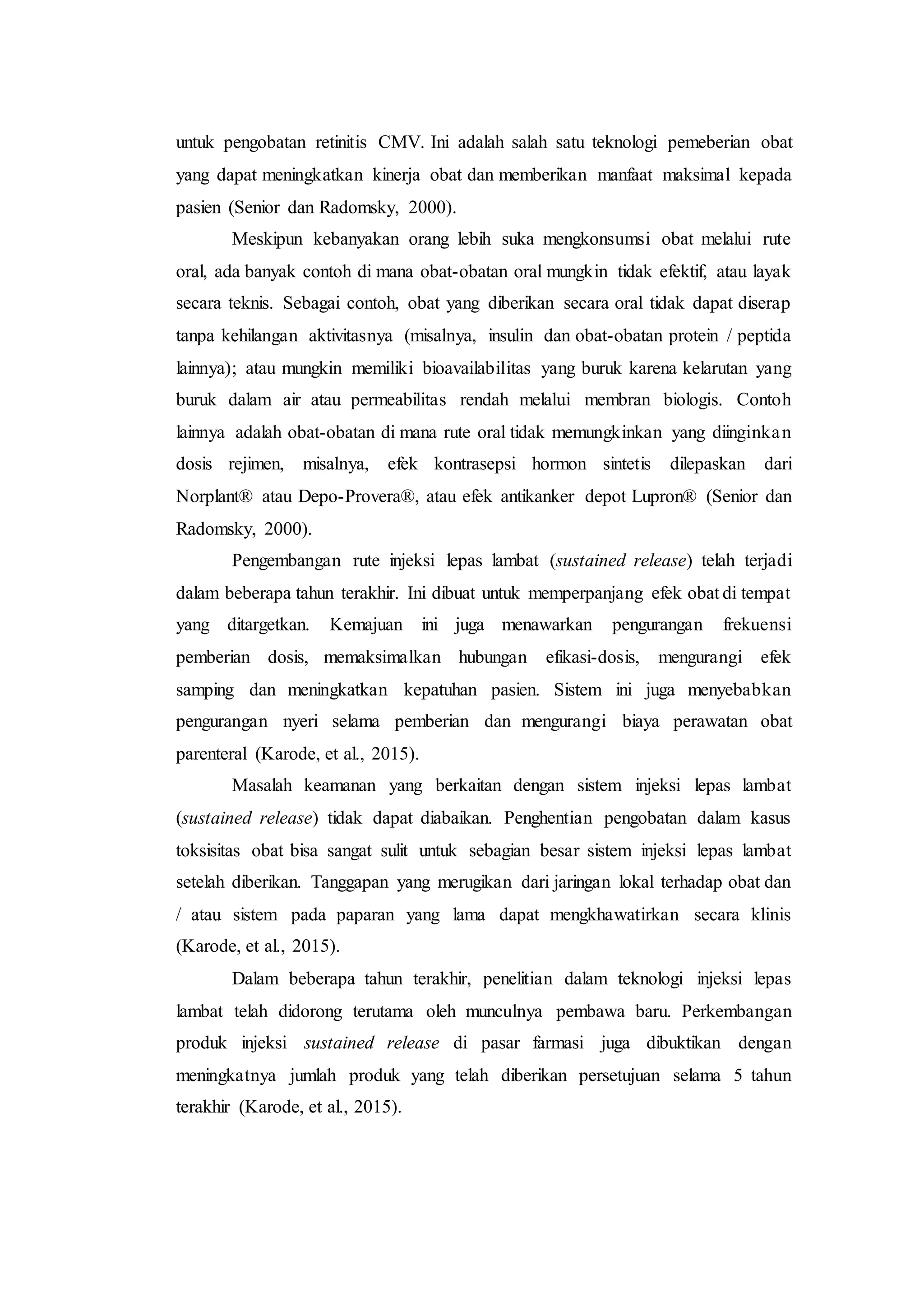 Pemberian Obat Rute Parenteral dan Desain Injeksi Susteined Release | DOCX