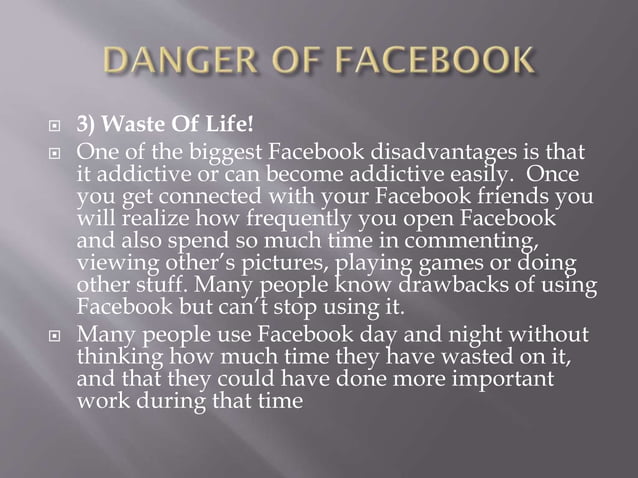 1)danger of facebook | PPT
