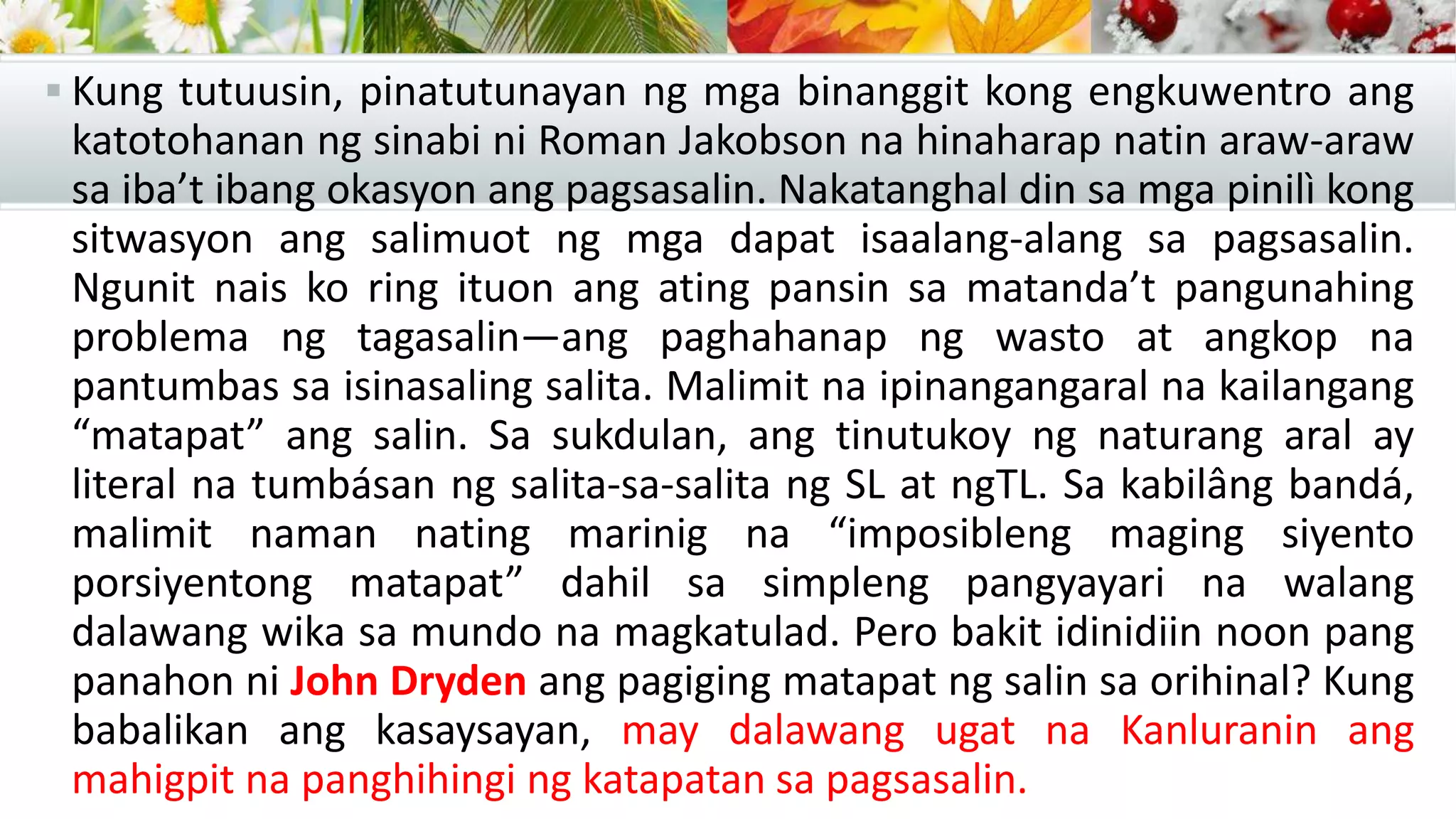 ang wika ng pagsasalin | PPTX