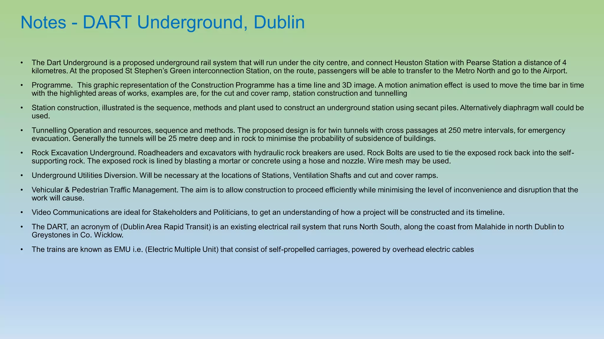 Dart Underground, Dublin - Light Rail Network in Tunnels | PDF