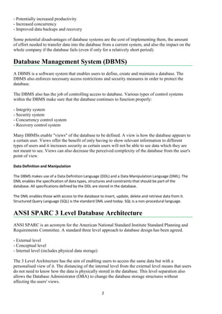 Database Systems - introduction | PDF