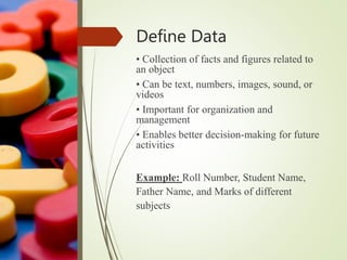 Data and information data processing activities | PPT