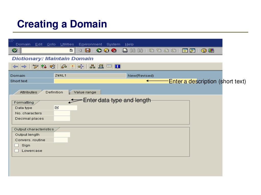 Sap Abap Data Dictionary
