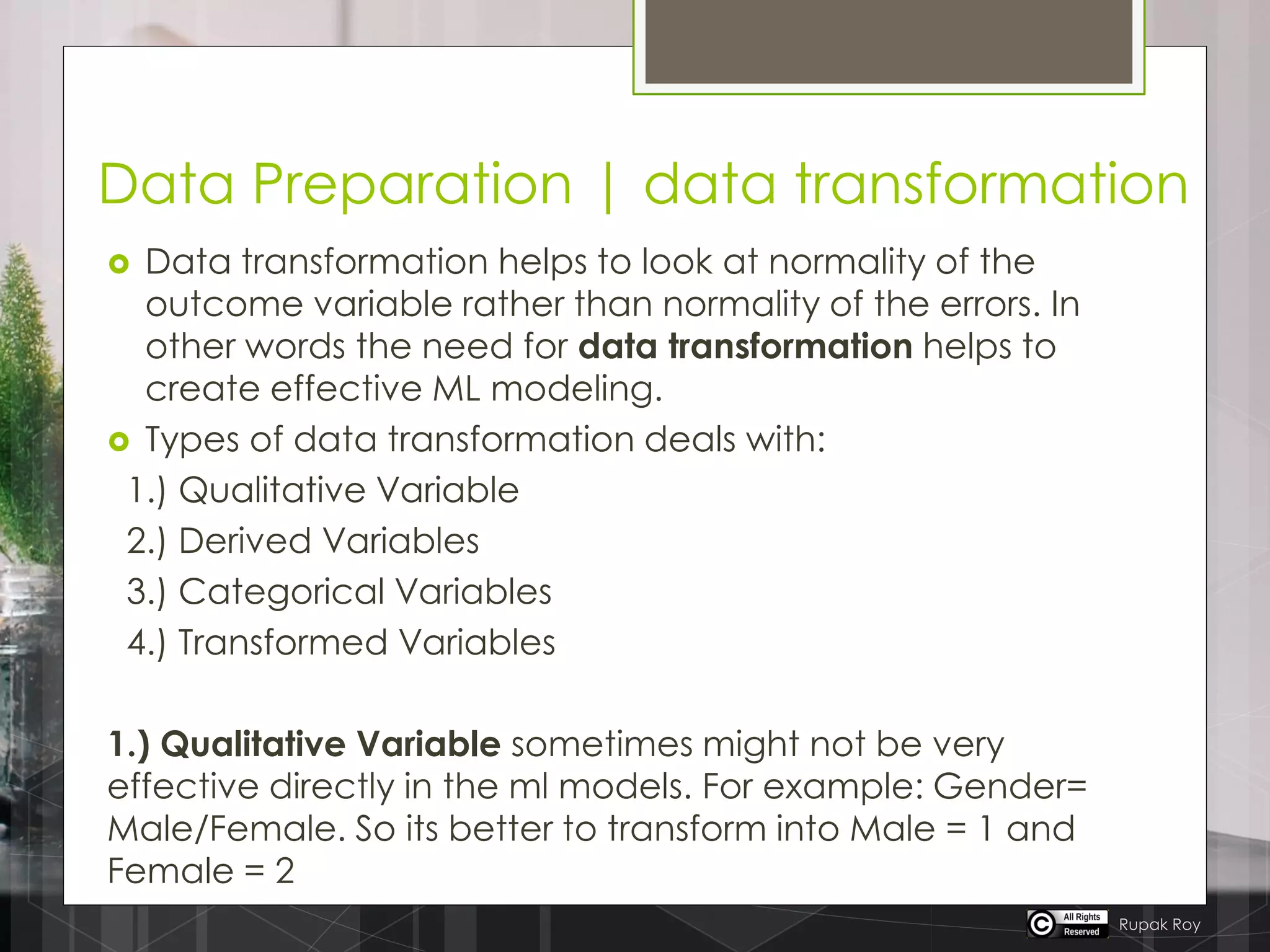 Data Preparation with the help of Analytics Methodology | PDF