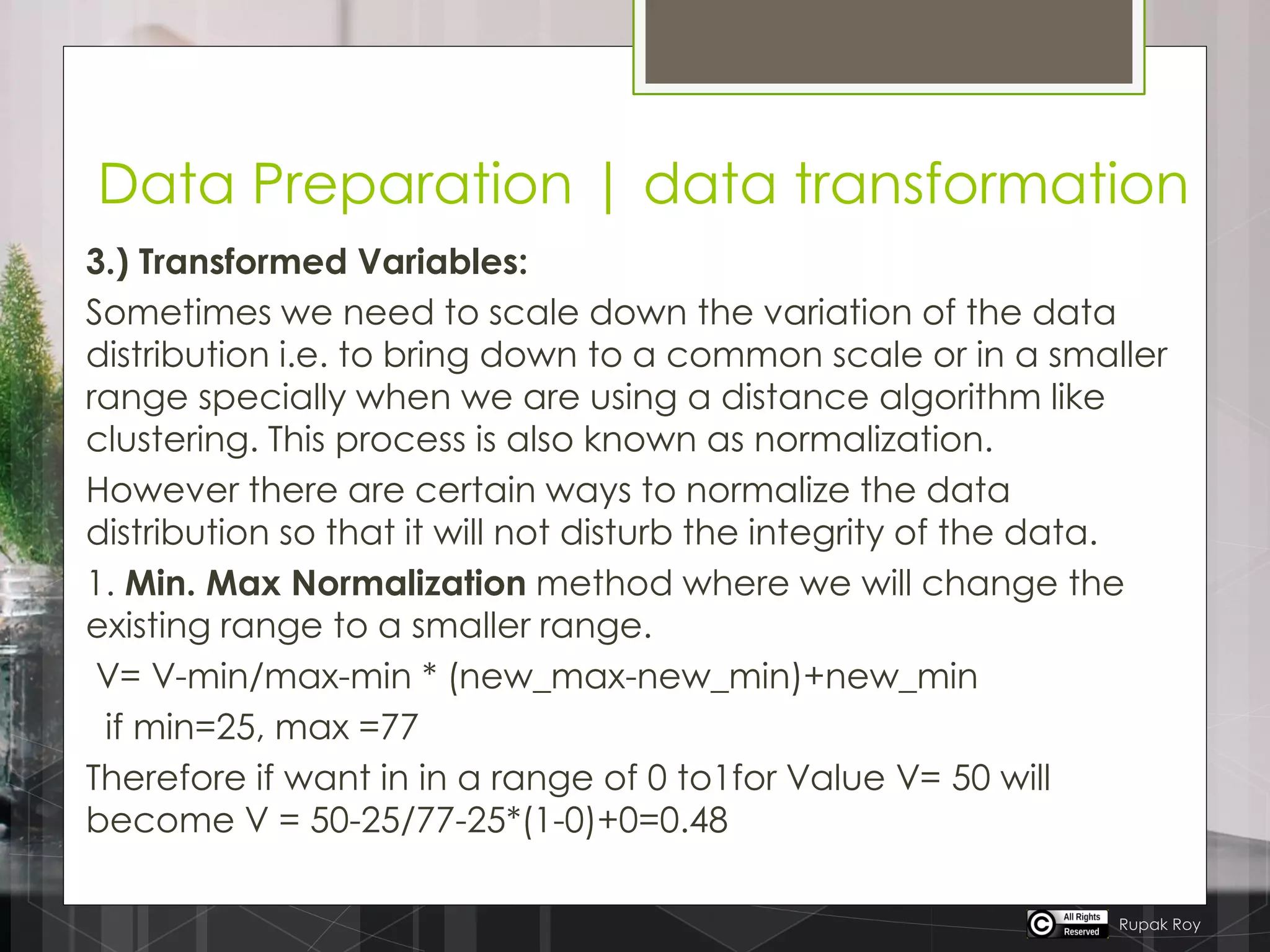 Data Preparation with the help of Analytics Methodology | PDF