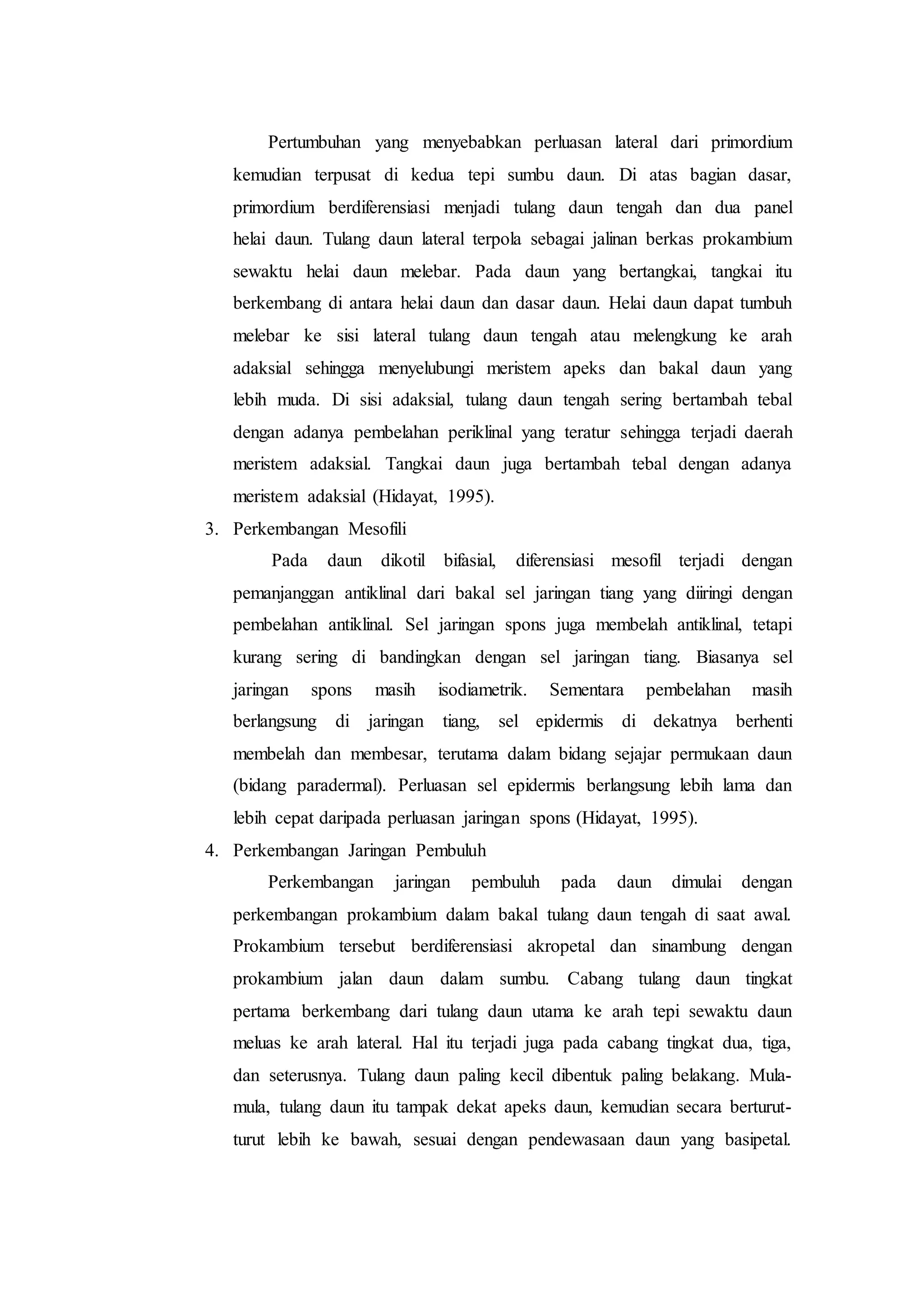 morfologi daun | DOCX
