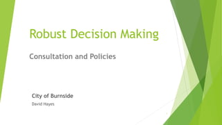 David Hayes - Robust decision making | PPTX