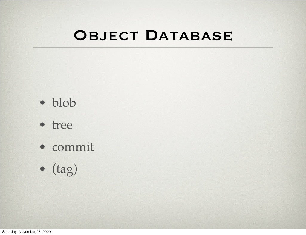Object Database Blob