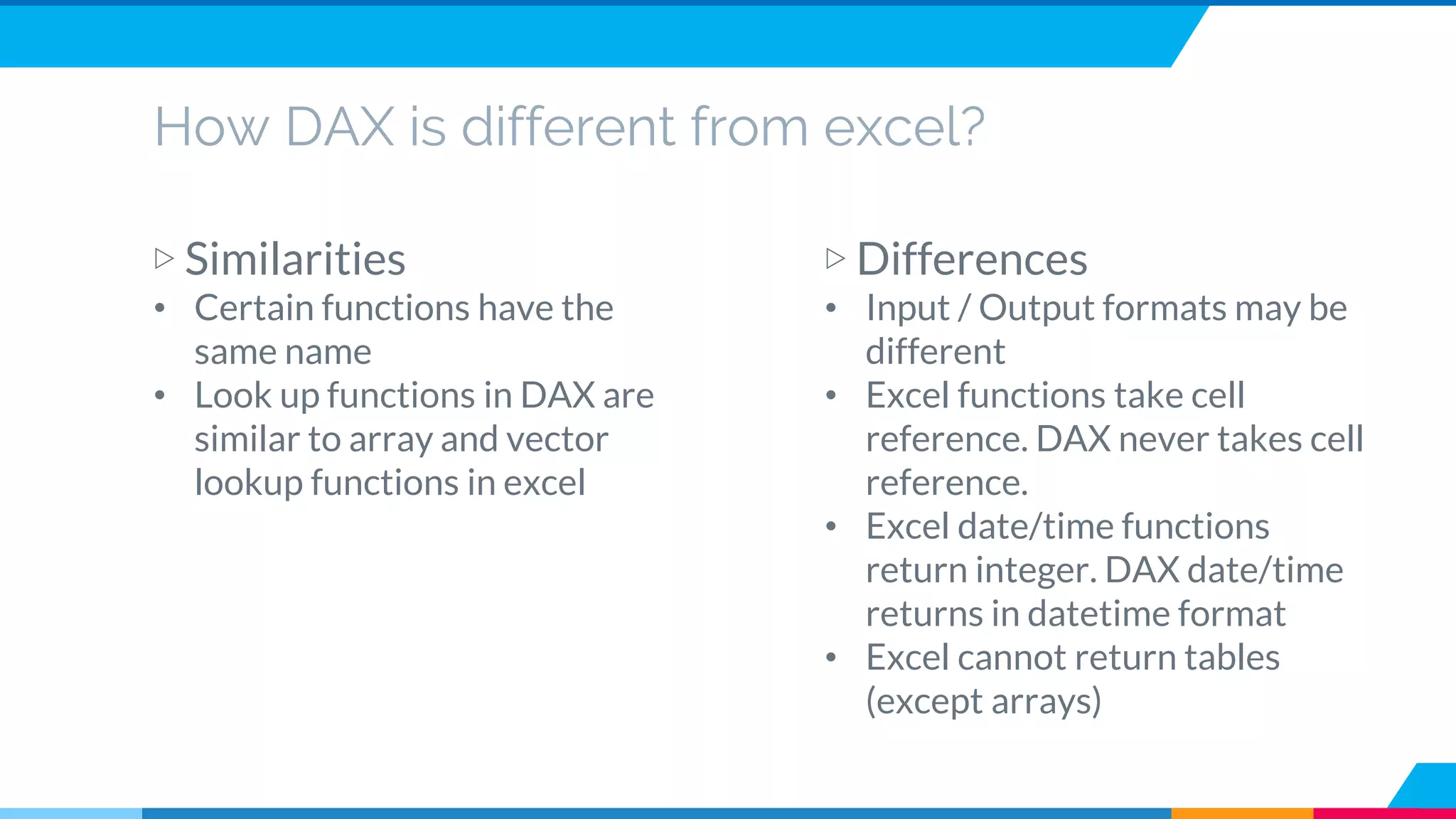 Data Analysis Expressions (DAX) Training | PPTX