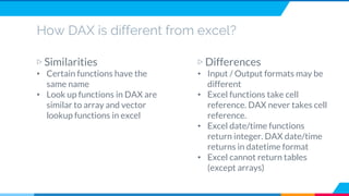 Data Analysis Expressions (DAX) Training | PPTX