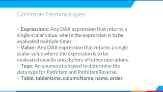 Data Analysis Expressions (DAX) Training | PPTX