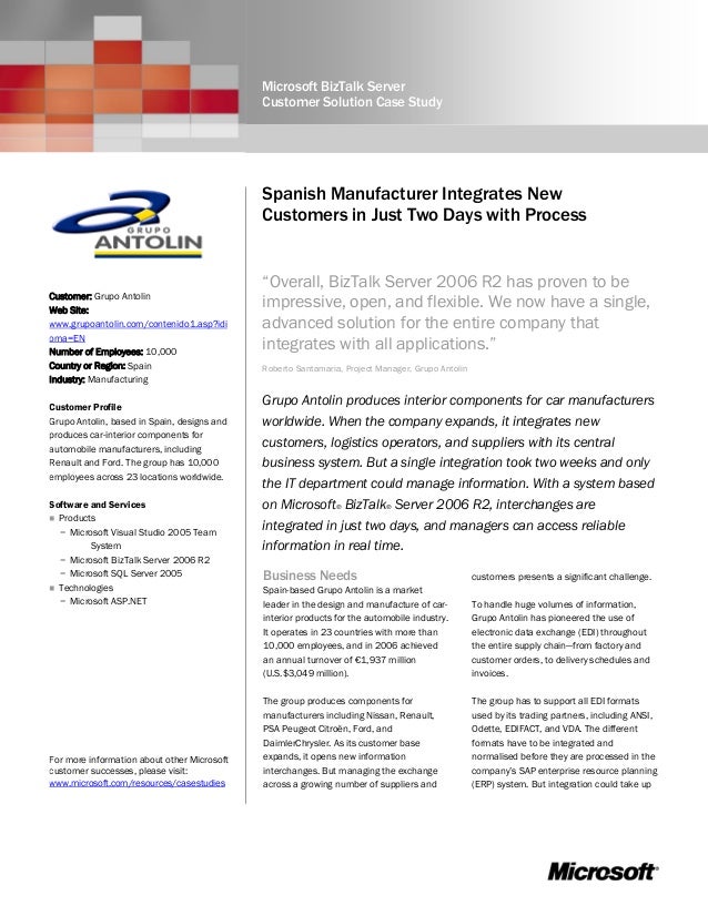 Grupo Antolin - Case Study - EAI Engine Solution(English)