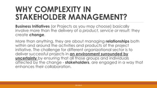 Overcoming Complexities in Stakeholder Management | PPT