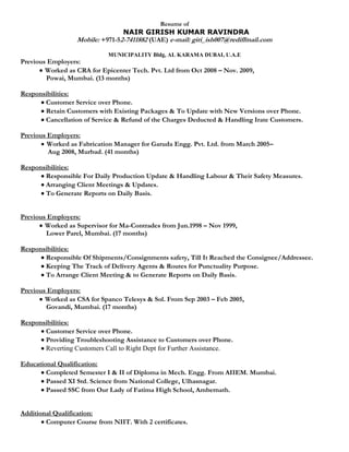 Girish_Resume1 | DOCX