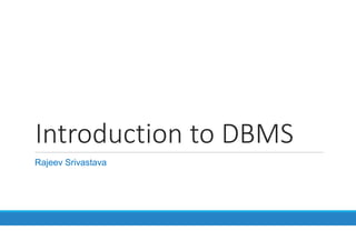 DBMS & Data Models - In Introduction | PDF