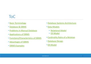 DBMS & Data Models - In Introduction | PDF
